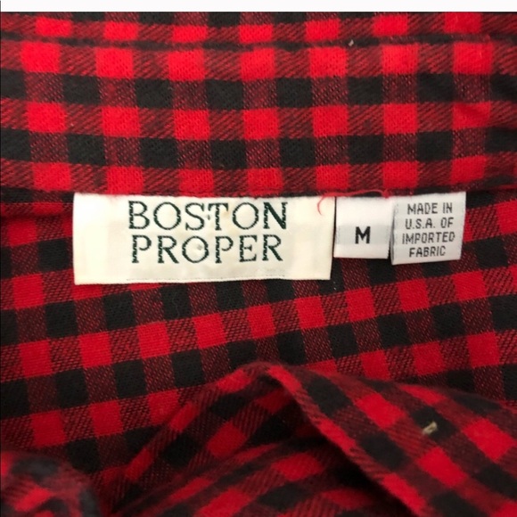 Vintage | Tops | Vintage Red Buffalo Check Plaid Flannel Top | Poshmark
